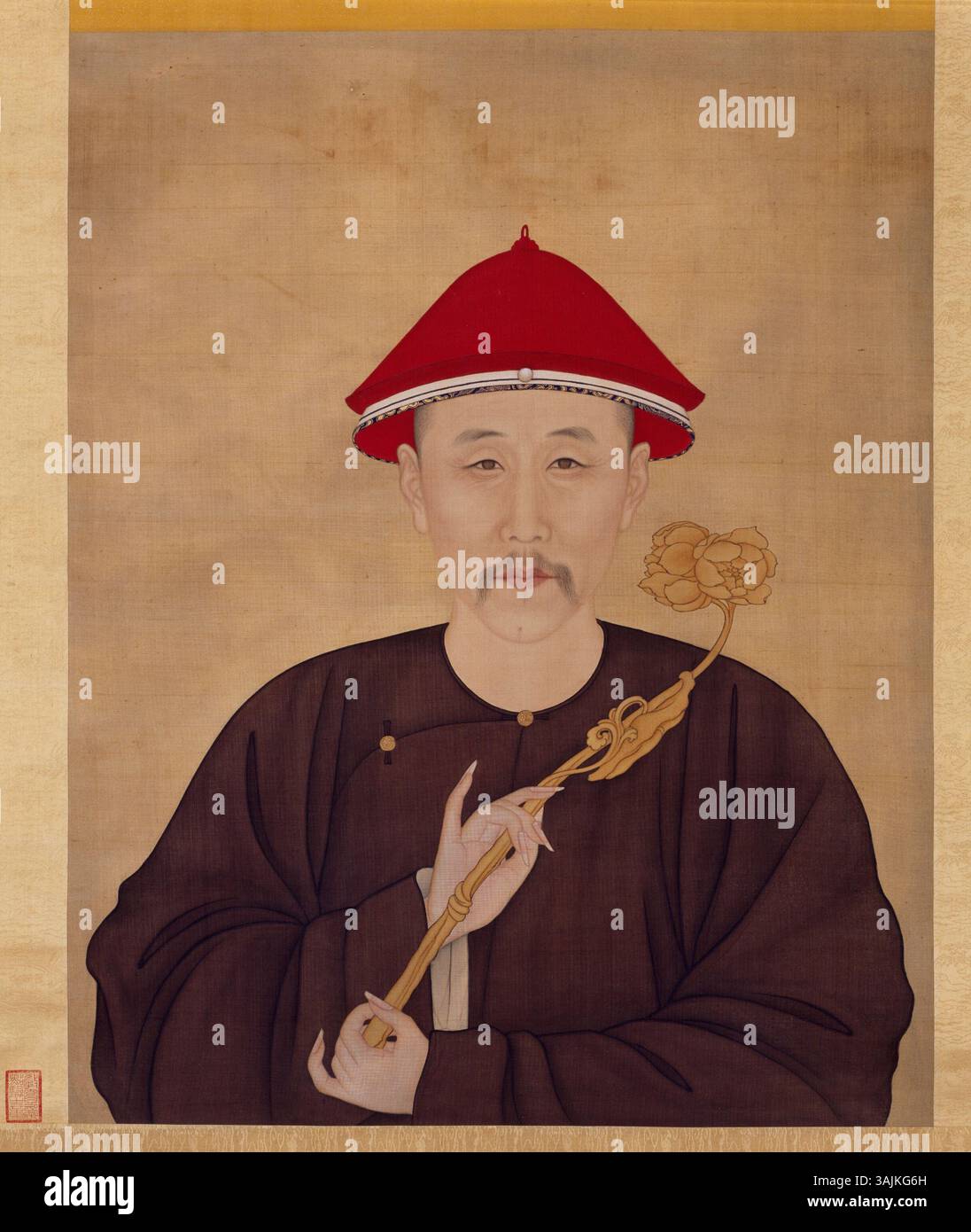 A Chinese painting of the Yongzheng Emperor, housed in The Palace ...