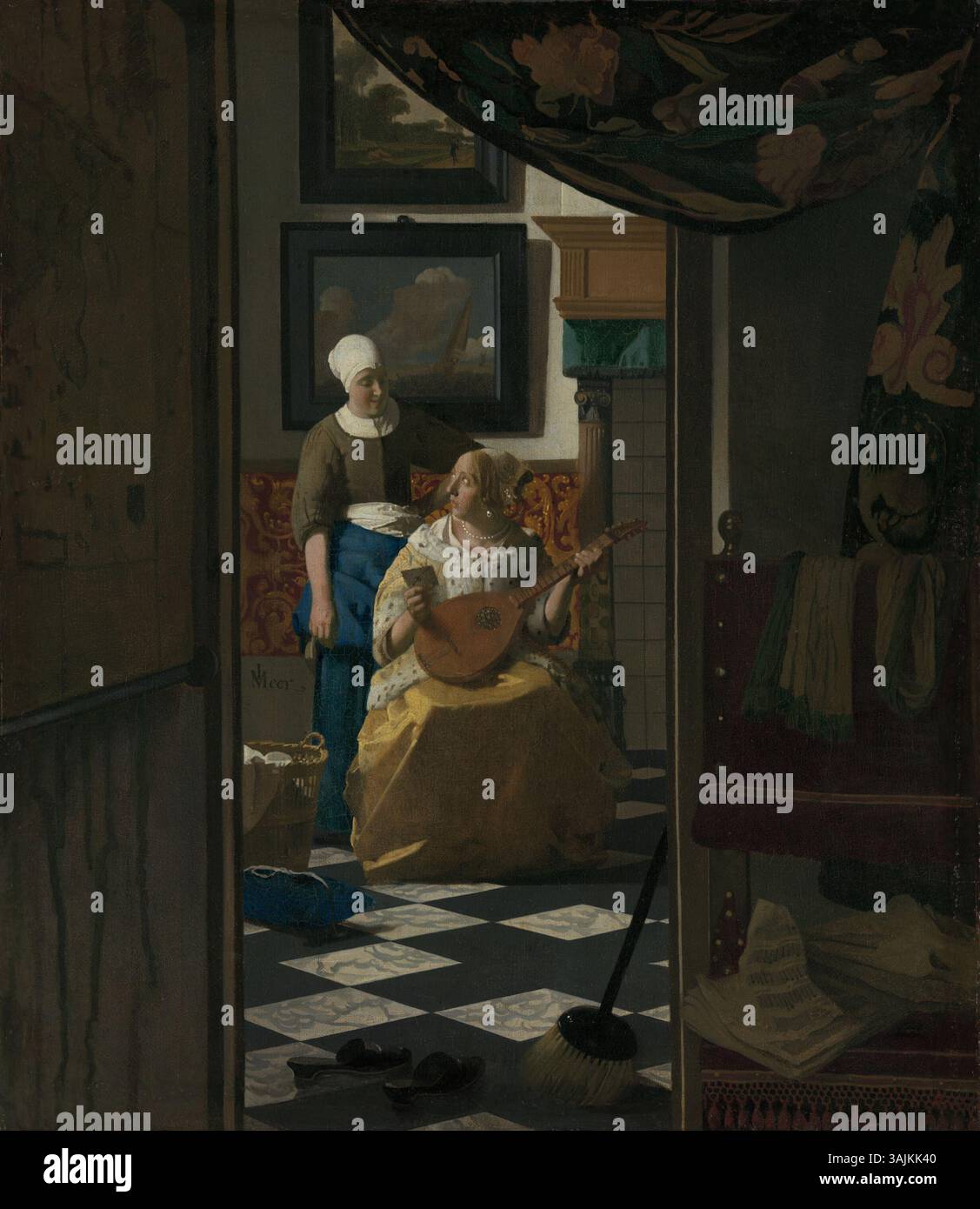 'The Love Letter' by Johannes Vermeer, painted circa 1669-1670, is a ...