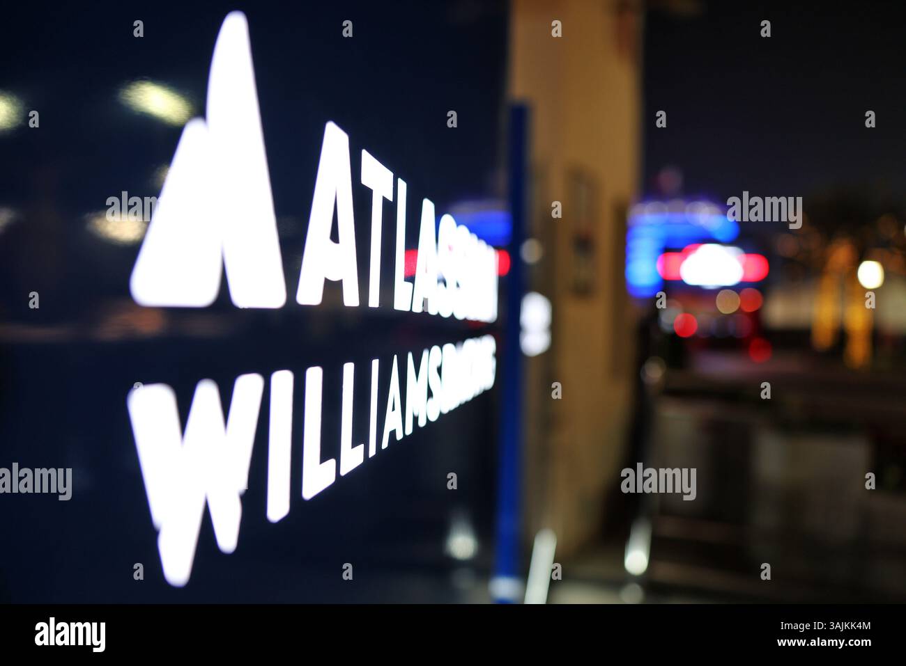 Paddock atmosphere - Atlassian Williams Racing logo. 11.04.2025 ...