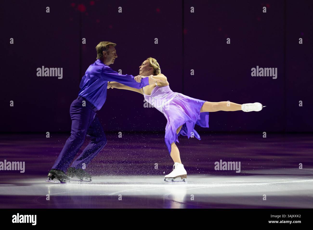 London, UK. 11th Apr, 2025. Jayne Torvill and Christopher Dean skate ...