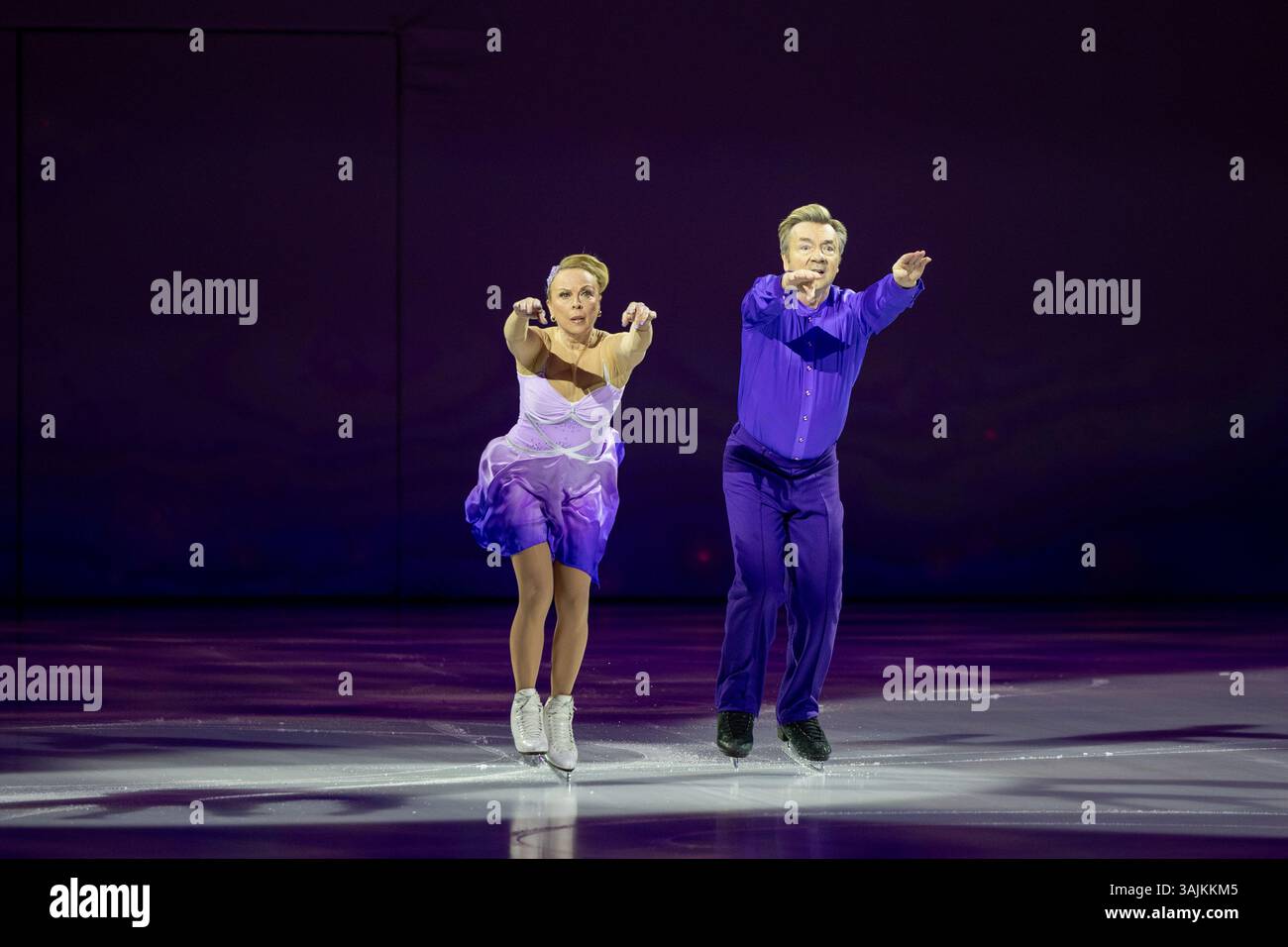 London, UK. 11th Apr, 2025. Jayne Torvill and Christopher Dean skate ...