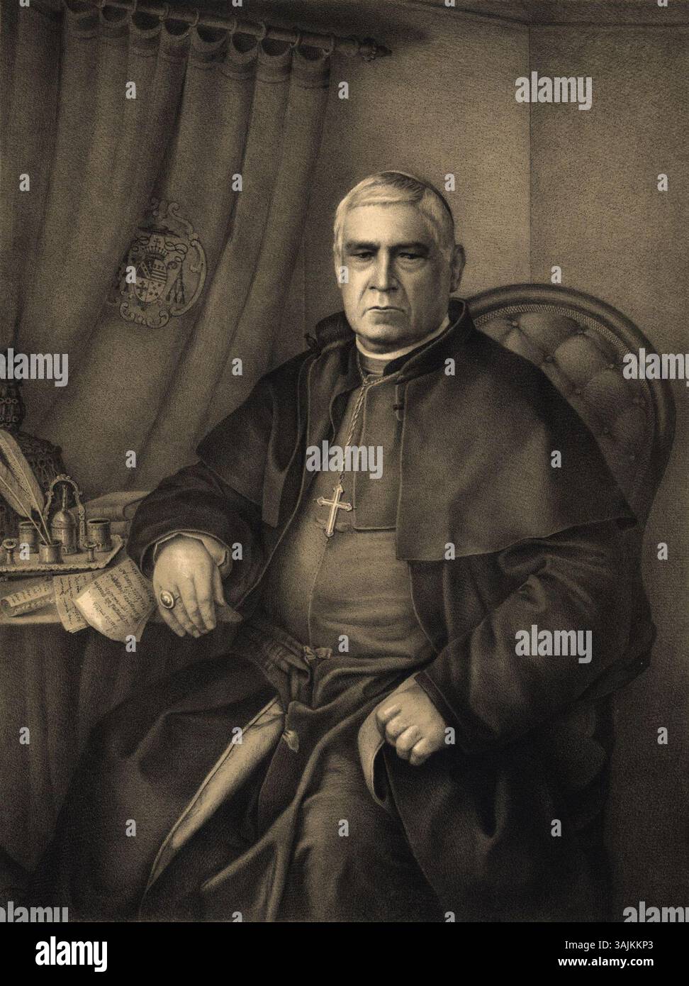 Portrait of D. António Alves Martins, Bishop of Viseu, from around 1869 ...