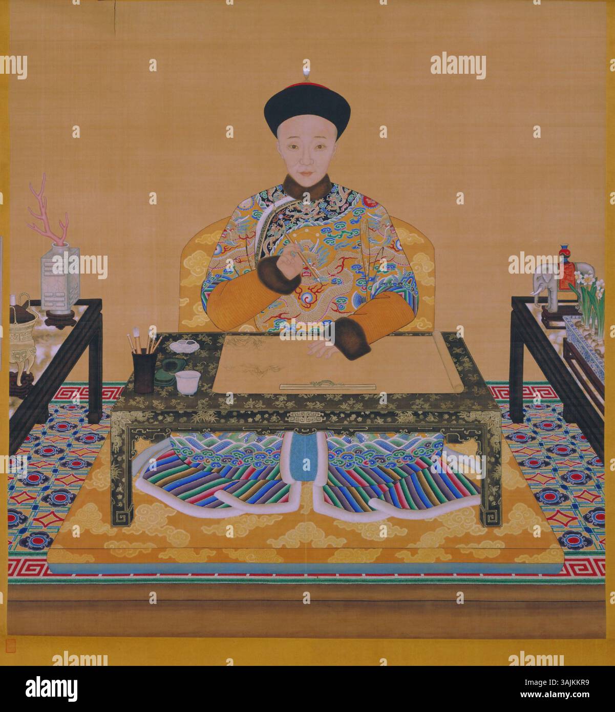 This painting from The Palace Museum portrays Emperor Xianfeng in his ...