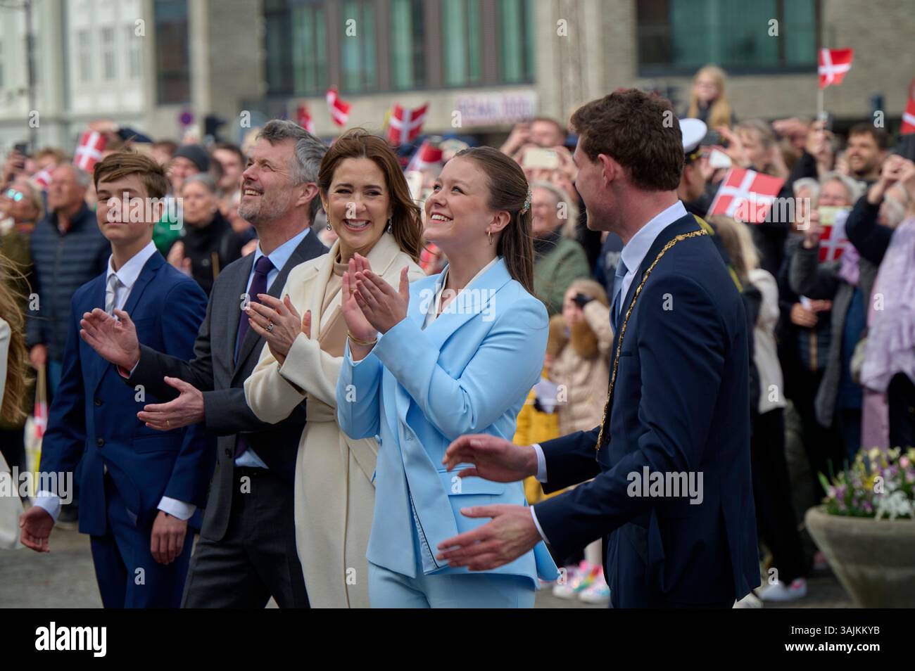 2025-04-11 AARHUS DENMARKRoyal Danish Family. Princess Isabella 18th birthday. Birthday event at ...