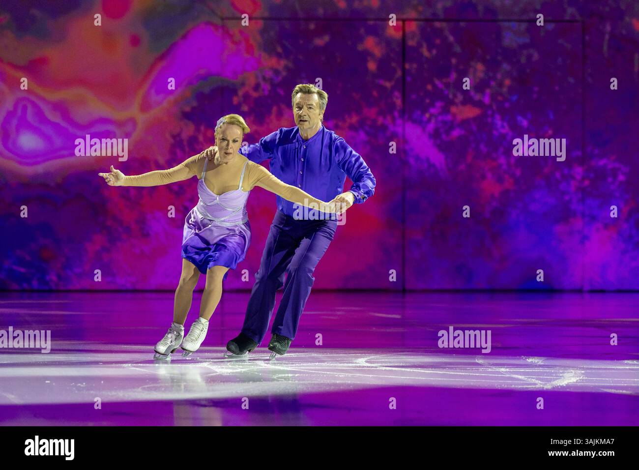 London, UK. 11th Apr, 2025. Jayne Torvill and Christopher Dean skate ...
