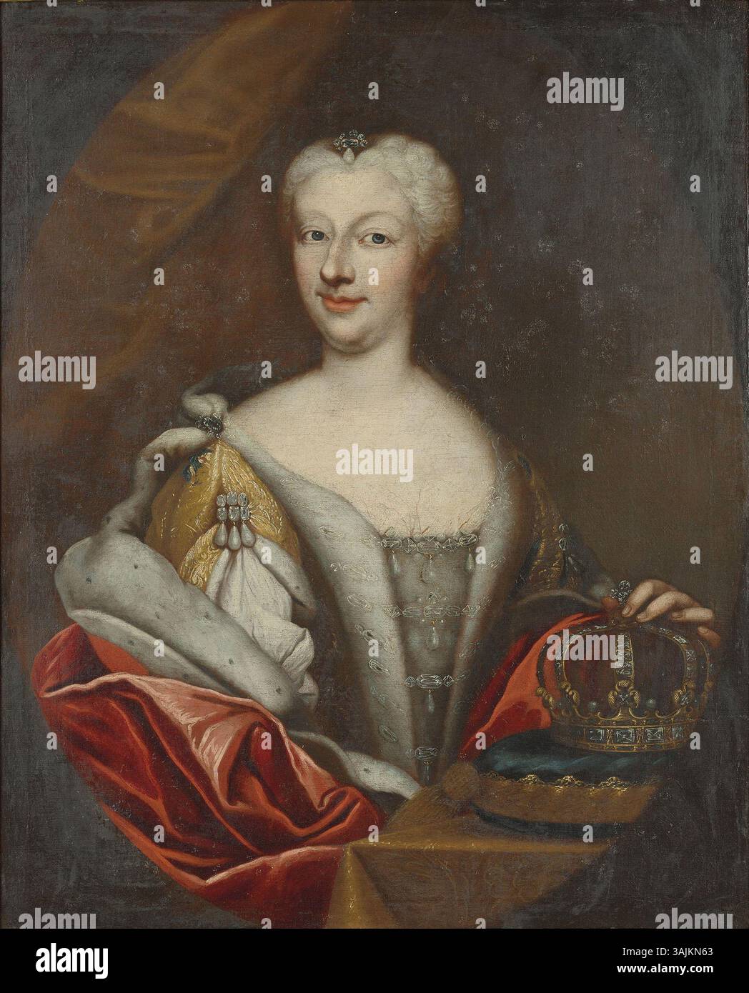 Portrait of Polyxena of Hesse-Rotenburg, Queen of Sardinia, painted by ...