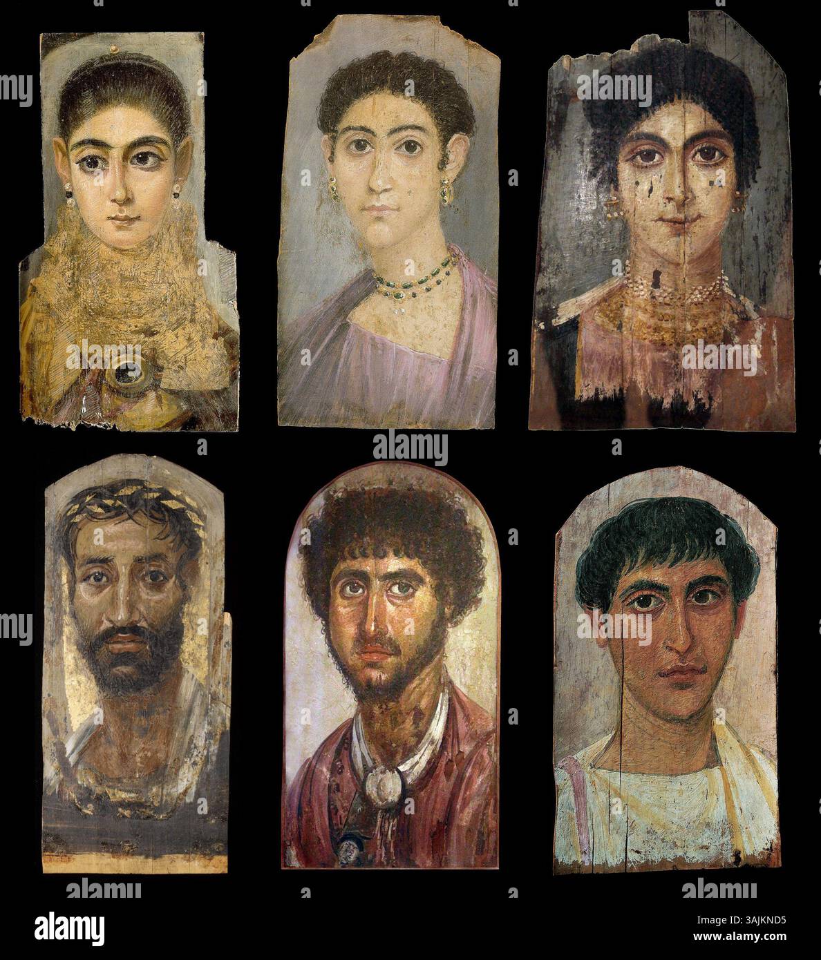 A collection of ancient Roman portraits from the Fayum Mummy portraits ...