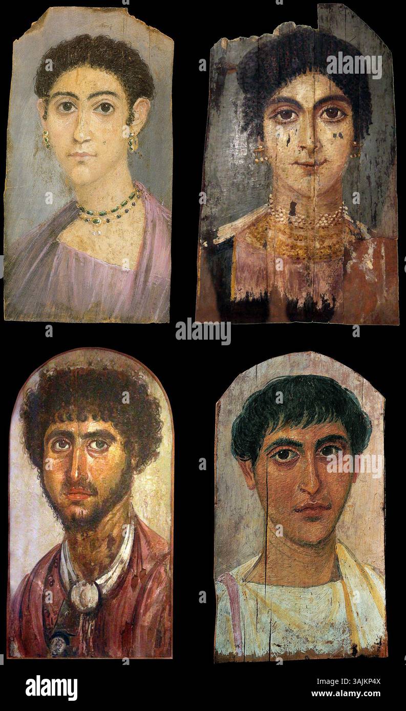 Another set from the Fayum Mummy portrait collection, spanning from the ...
