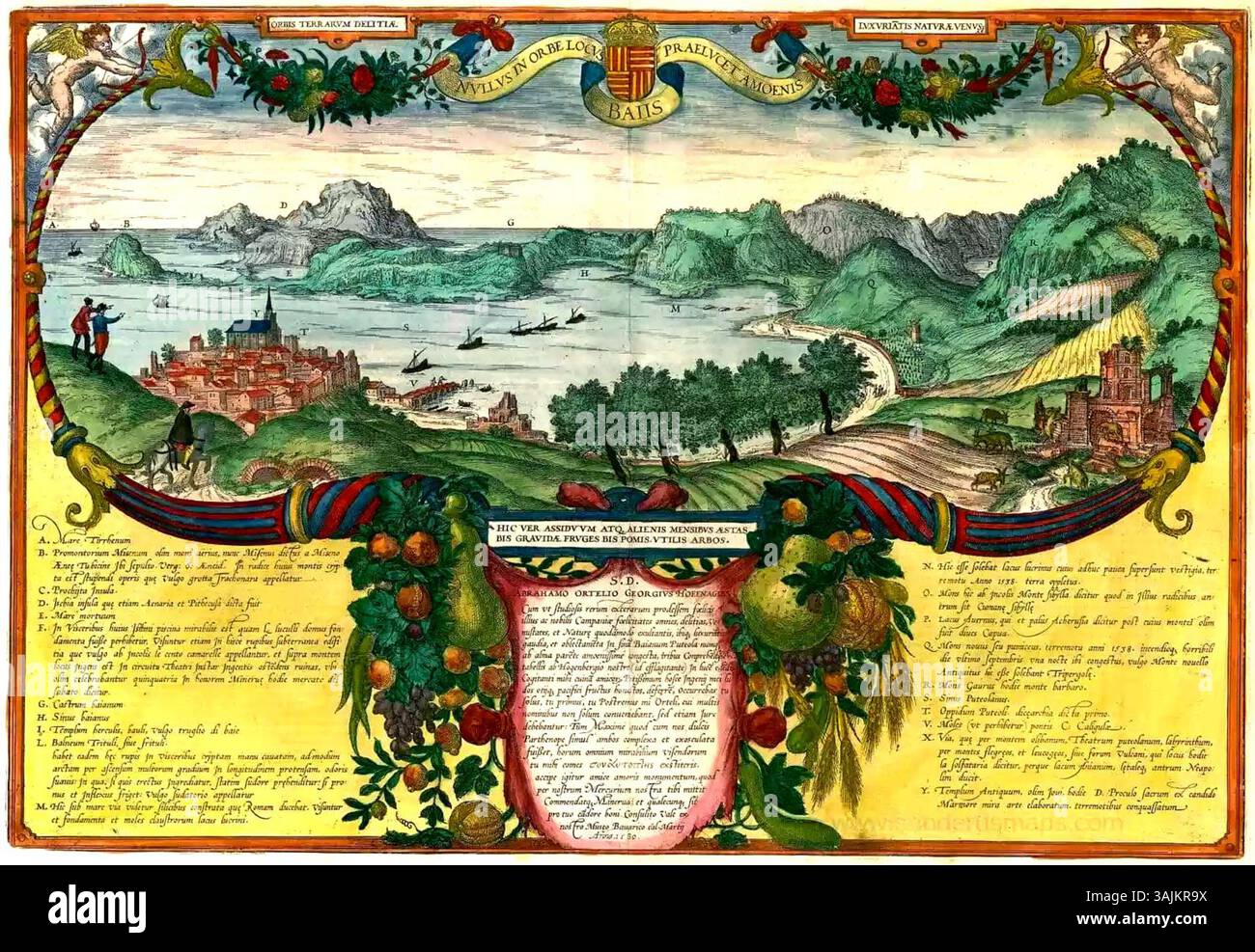 The 1575 illustration of Pozzuoli by Georg Braun and Frans Hogenberg ...