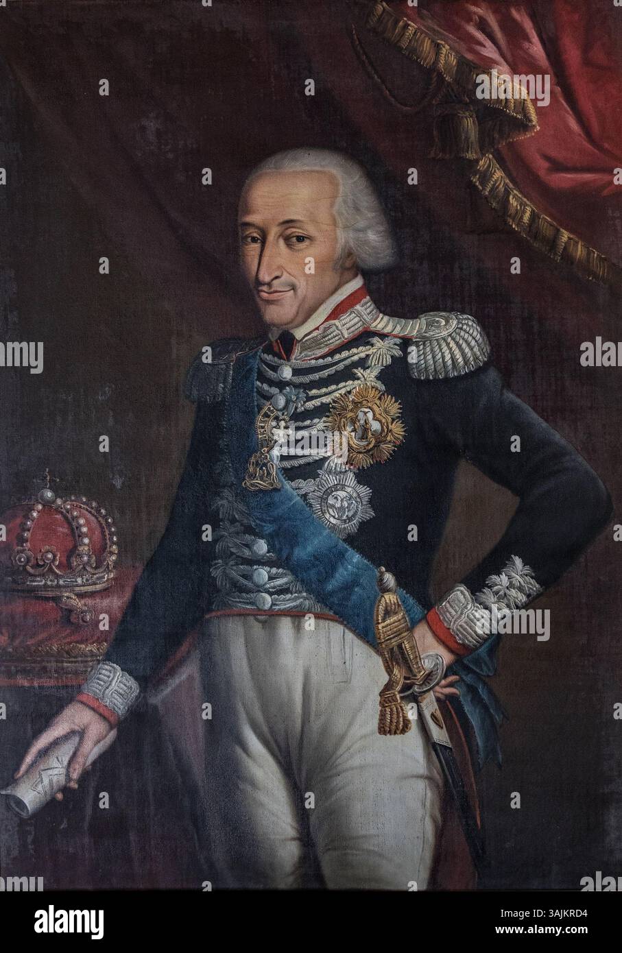 This circa 1810 portrait of King Vittorio Emanuele I of Savoyen shows ...