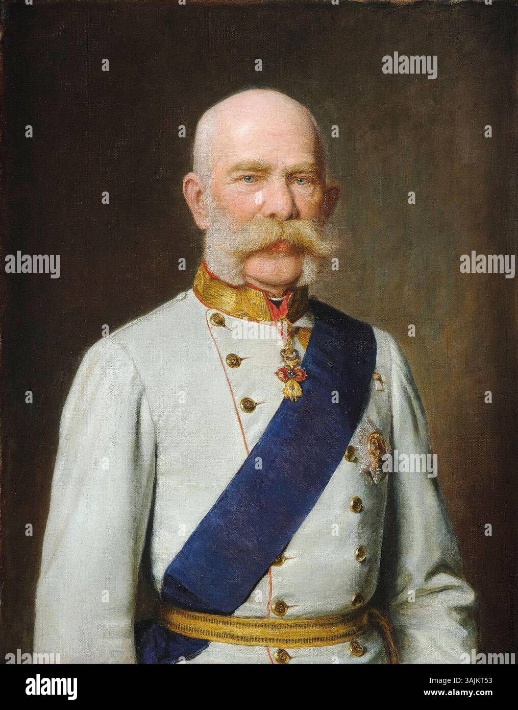 This 1905 portrait by Siegmund l'Allemand depicts Emperor Franz Joseph I of Austria in his field ...