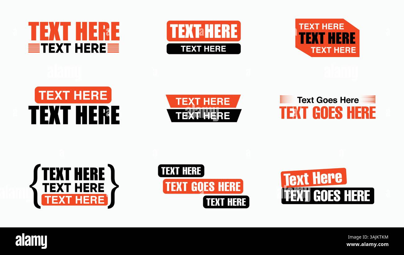 Set of Typography based typography designs Stock Vector Image & Art - Alamy