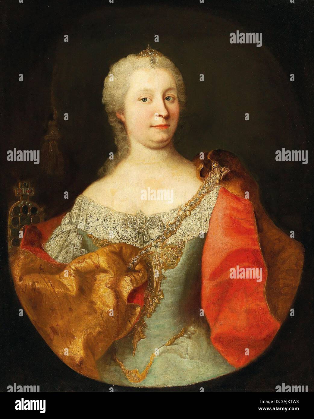 This portrait of Maria Theresa of Austria, created in the workshop of ...