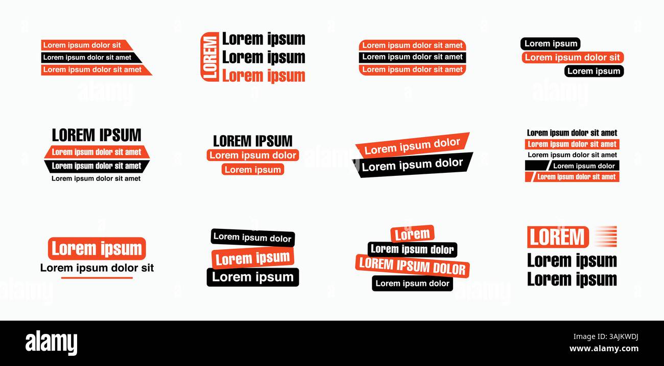 Set of Typography based typography designs Stock Vector Image & Art - Alamy