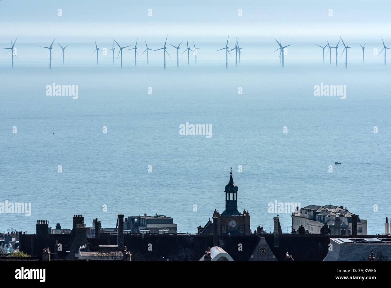 Brighton, April 11th 2025: The Rampion Wind Farm seen from Brighton's ...