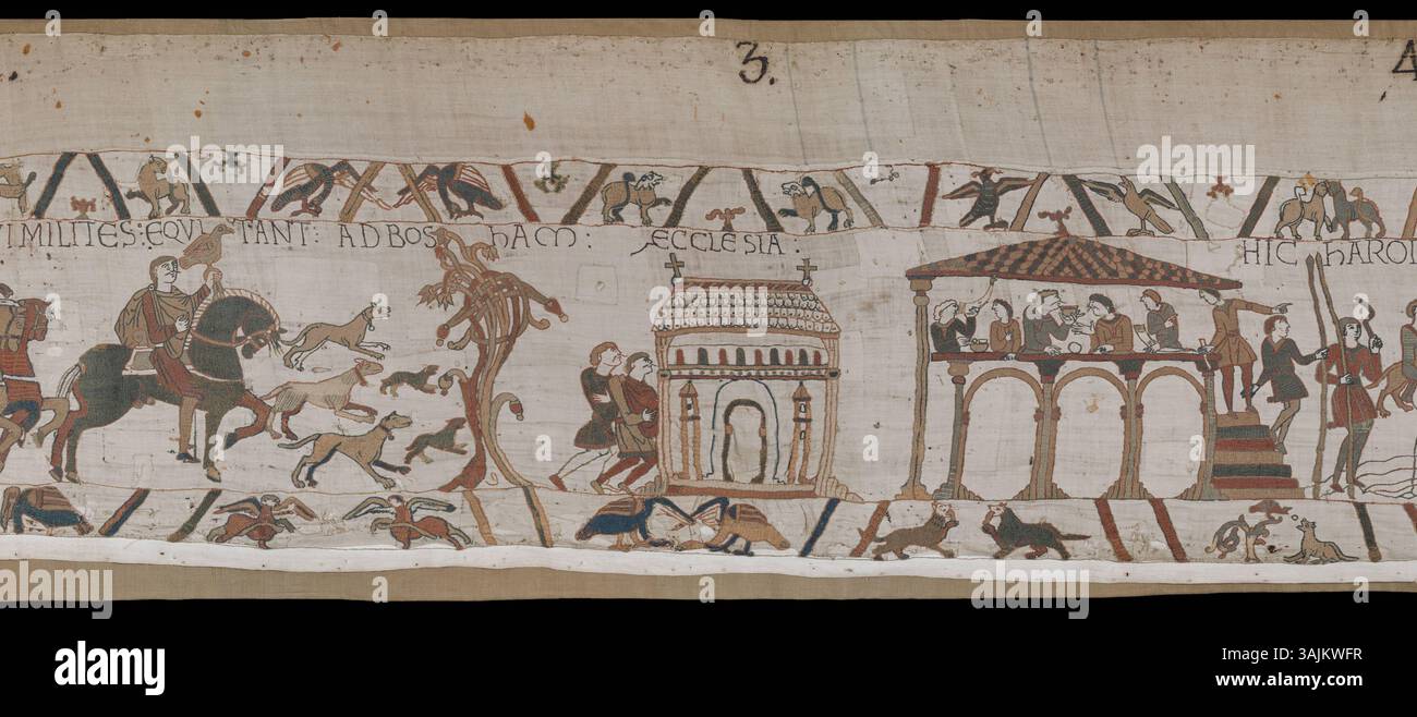 The Bayeux Tapestry's third scene portrays key moments leading to the ...