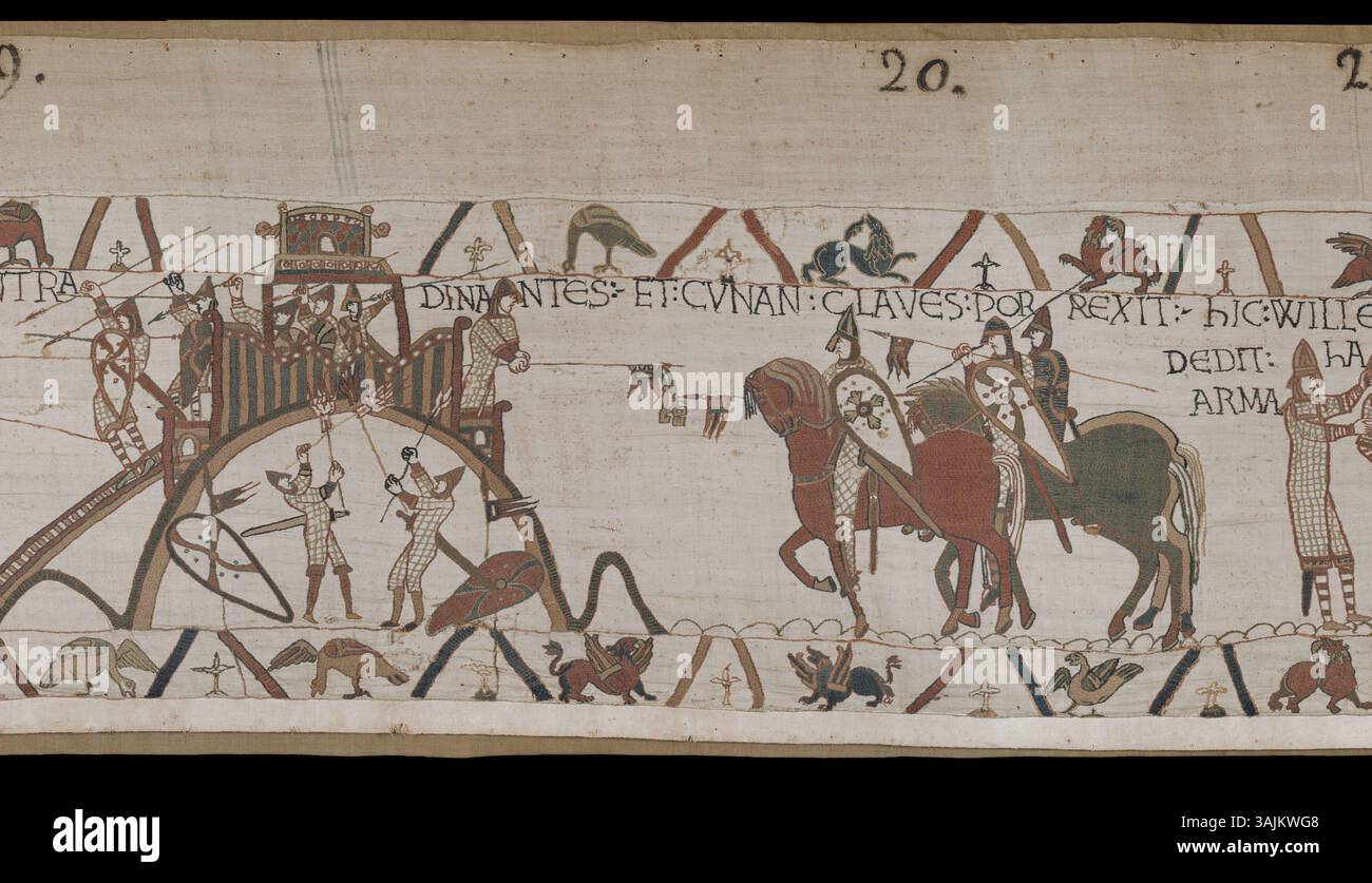 Scene 20 of the Bayeux Tapestry represents the moments of victory and the aftermath of the 1066 ...
