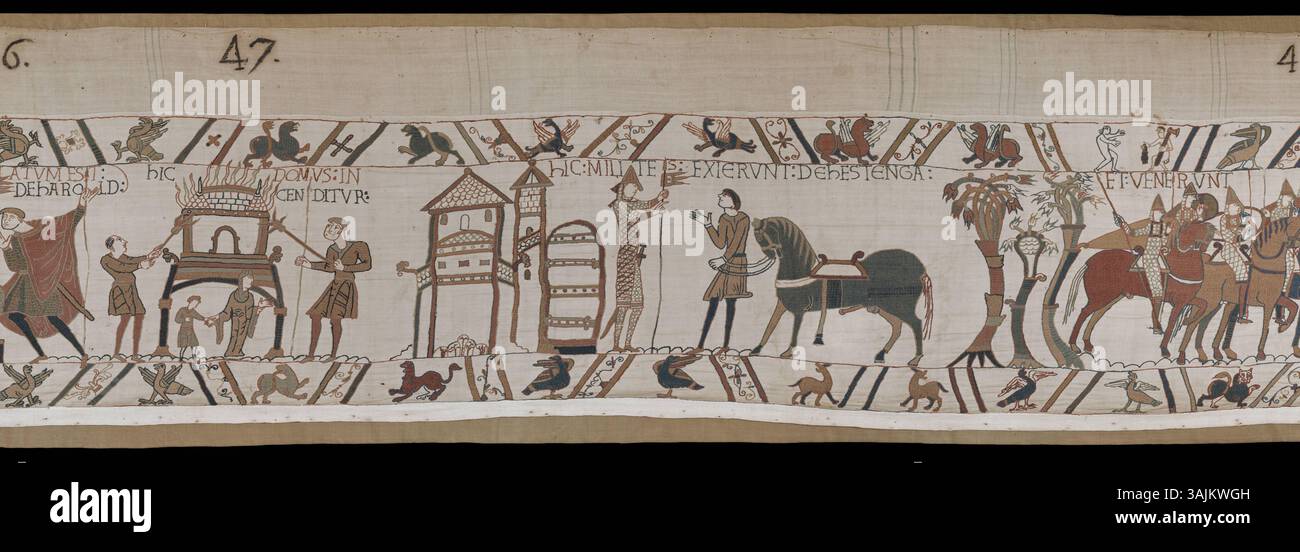 Scene 47 from the Bayeux Tapestry captures more of the Norman Conquest ...