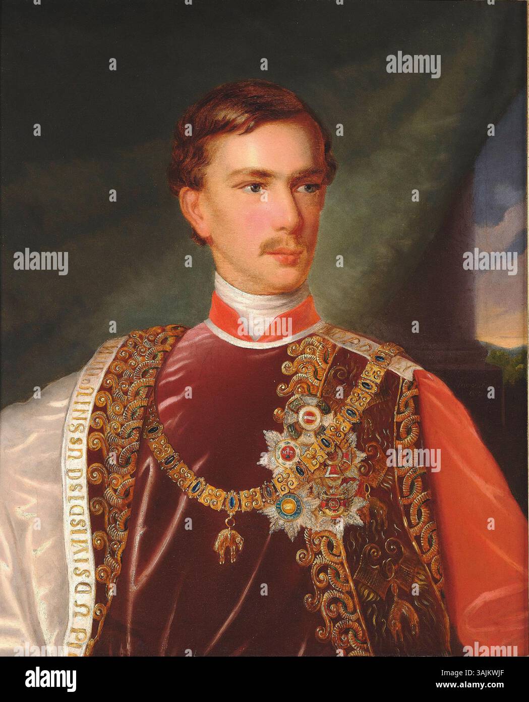 This portrait of a young Emperor Franz Joseph I of Austria, painted in ...
