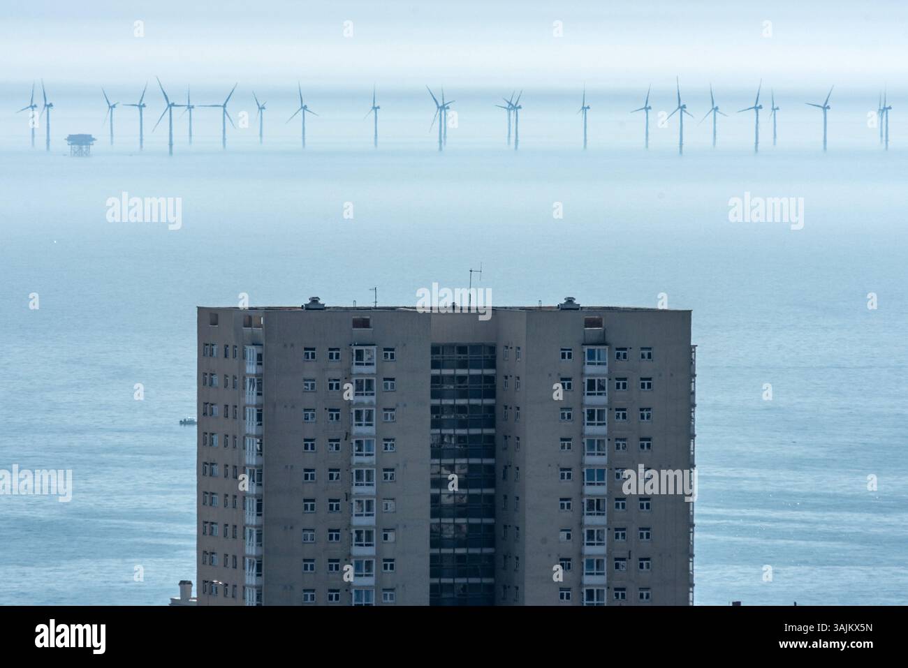 Brighton, April 11th 2025: The Rampion Wind Farm seen from Brighton's ...