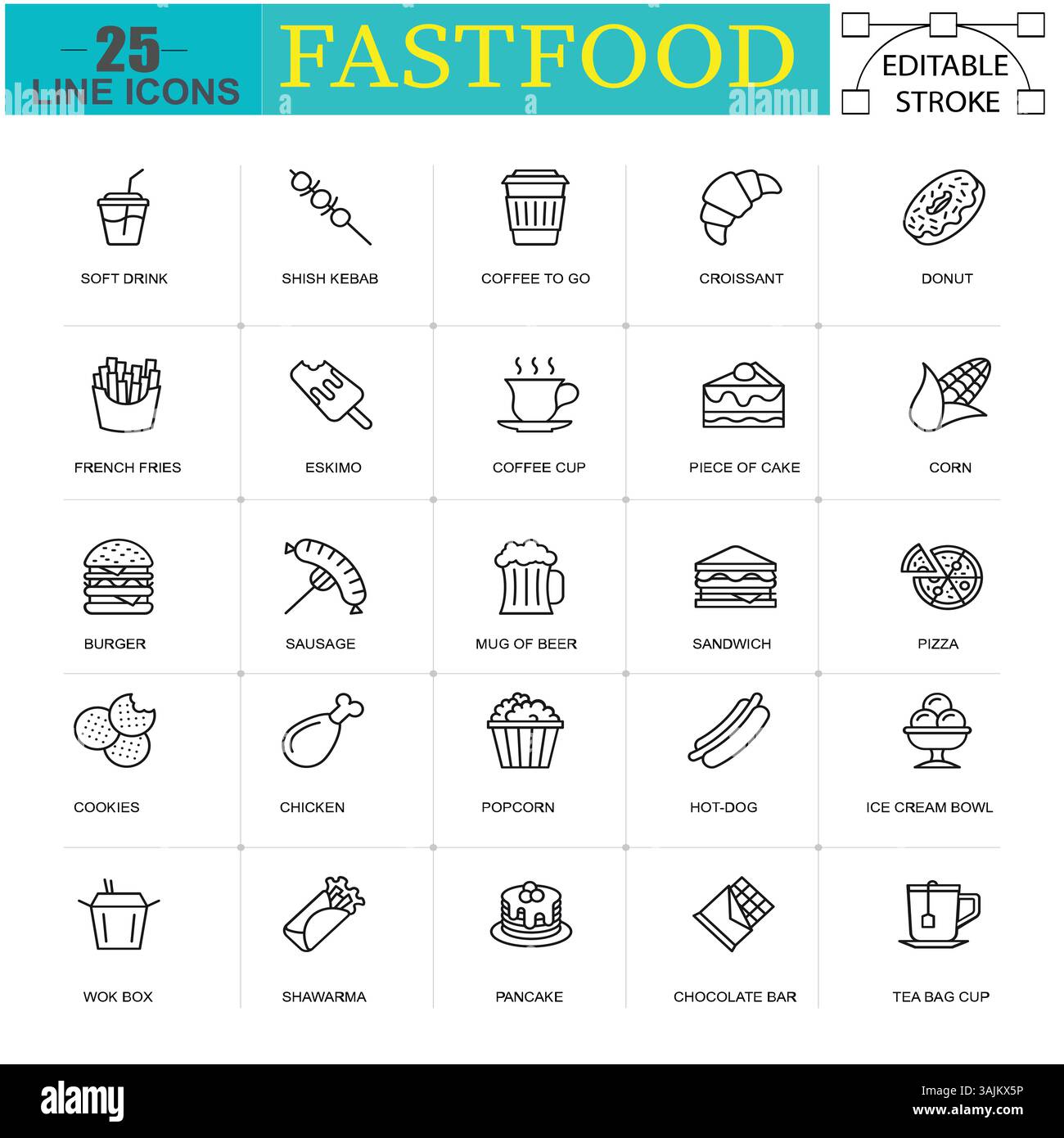 Pizza frozen food line Stock Vector Images - Alamy