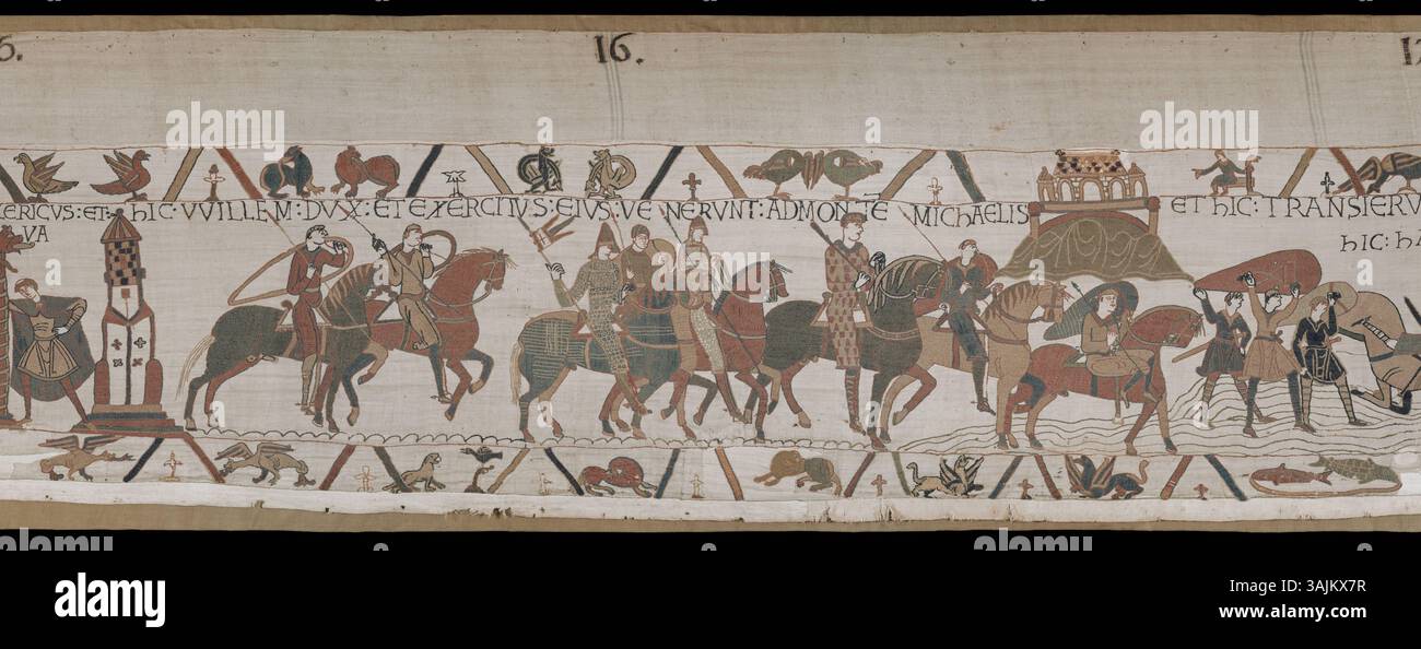 Scene 16 of the Bayeux Tapestry depicts the events of the Norman ...