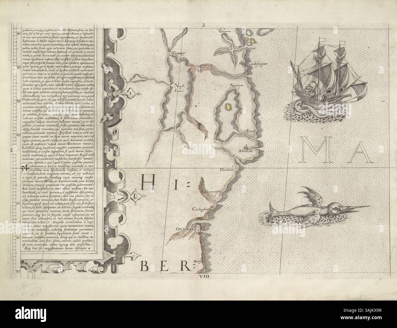 This second sheet of the *Britannia Insularum In Oceano Maximo* map by ...