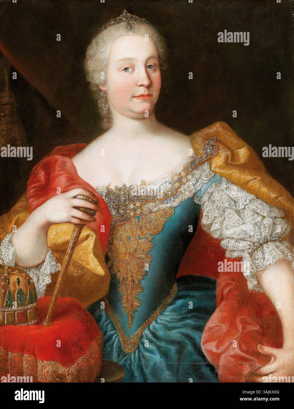 This 18th-century oil on canvas portrait, from the workshop of Martin ...