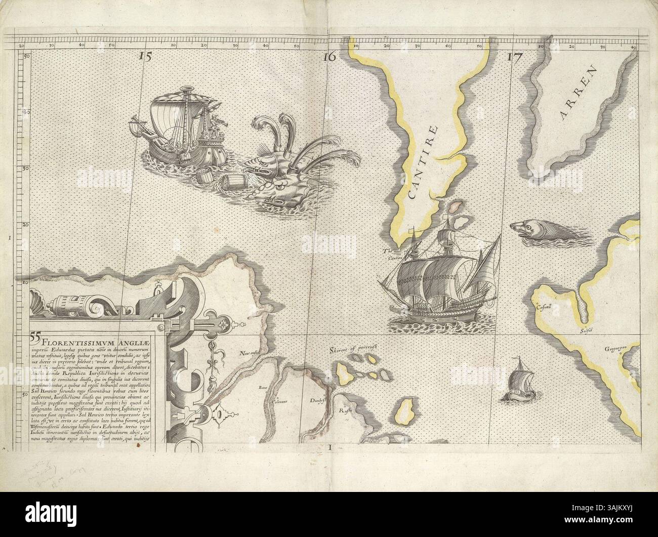 This map by Christopher Saxton, dated between 1540-1610, presents ...