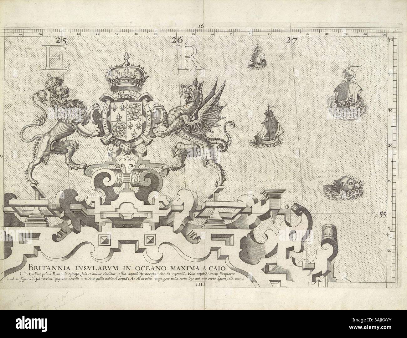 This map, part of Christopher Saxton's *Britannia Insularum In Oceano ...