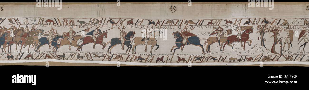 Scene 49 from the Bayeux Tapestry presents another view of the Norman ...