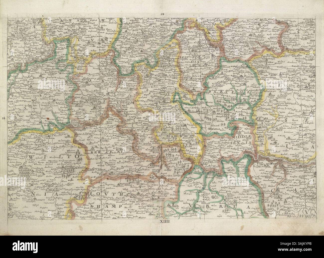 This map by Christopher Saxton, dated between 1540-1610, is a detailed ...