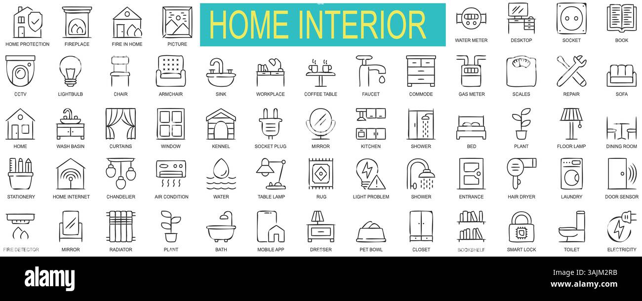 Set of outline Hotel business linear icons Stock Vector Image & Art - Alamy
