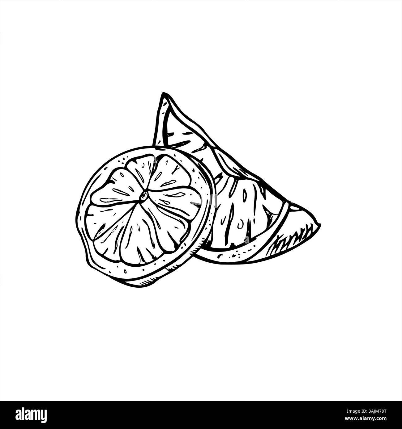 Slices citrus fruit lime Black and White Stock Photos & Images - Alamy
