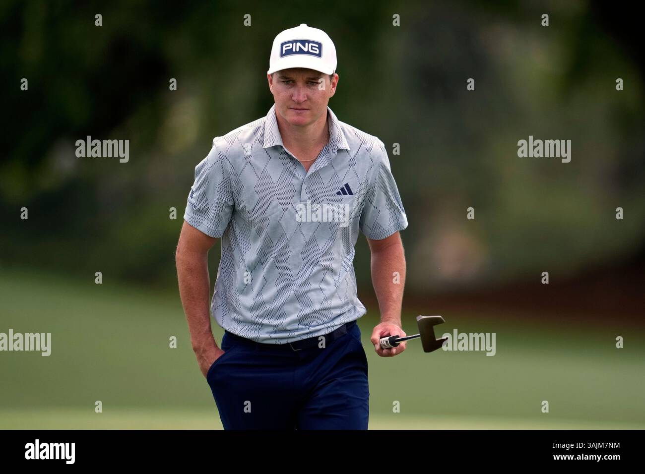 Matt McCarty walks to the green on the 18th hole during the second ...