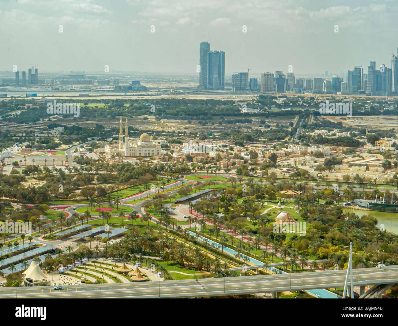 View from the window of the Dubai Frame skyscraper Stock Photo - Alamy