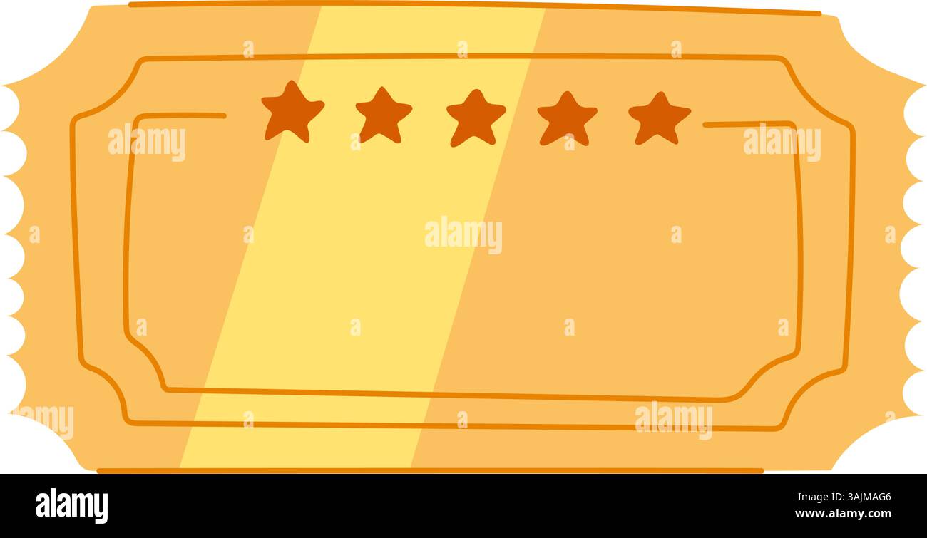 entry golden ticket cartoon vector illustration Stock Vector Image ...