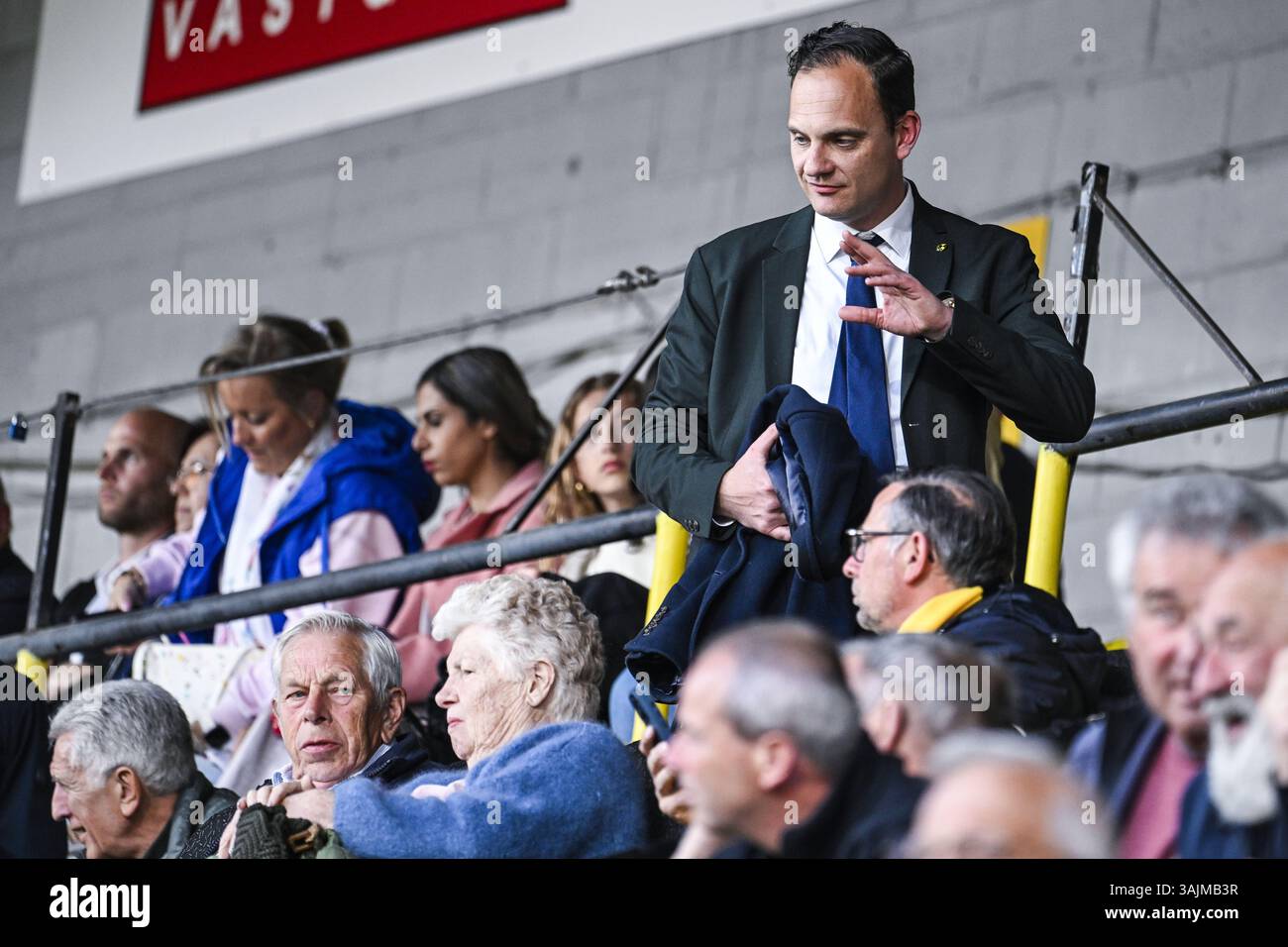 Lier, Belgium. 11th Apr, 2025. Lierse's Yorik Torreele pictured before ...