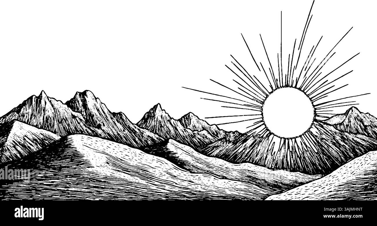 Image captures serene sunrise Stock Vector Images - Alamy