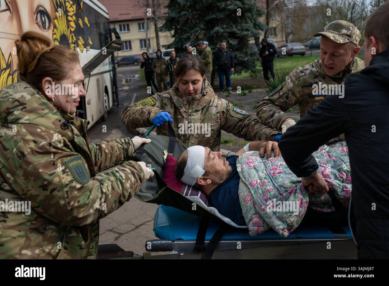 Ukraine. 11th Apr, 2025. Medics from Hospitallers, an all-volunteer ...