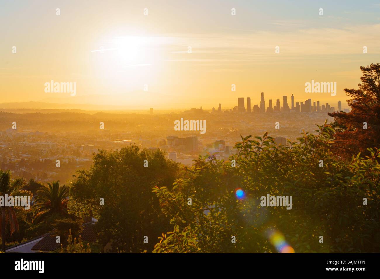 Los Angeles, California - January 6, 2025: Breathtaking view of the Los ...