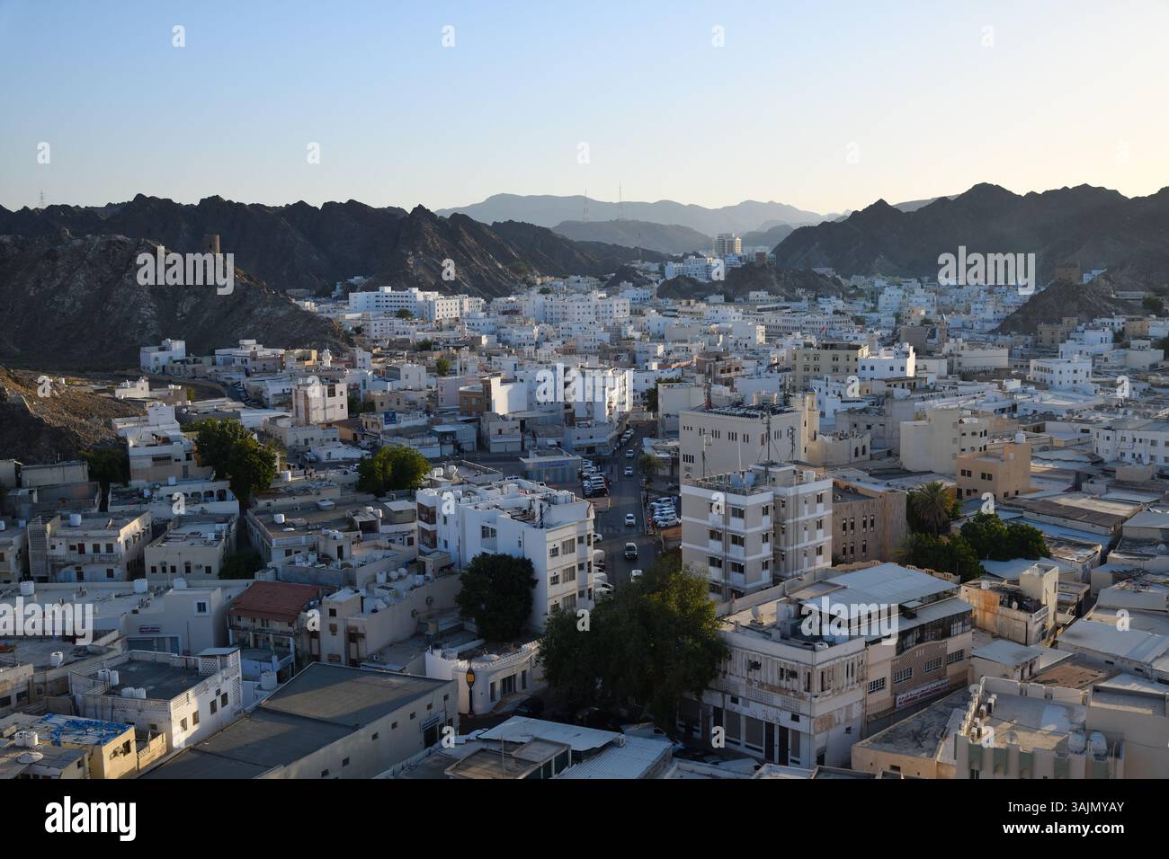 Muscat, Oman - april 01, 2025: Muscat cityscape view from the Mutrah ...