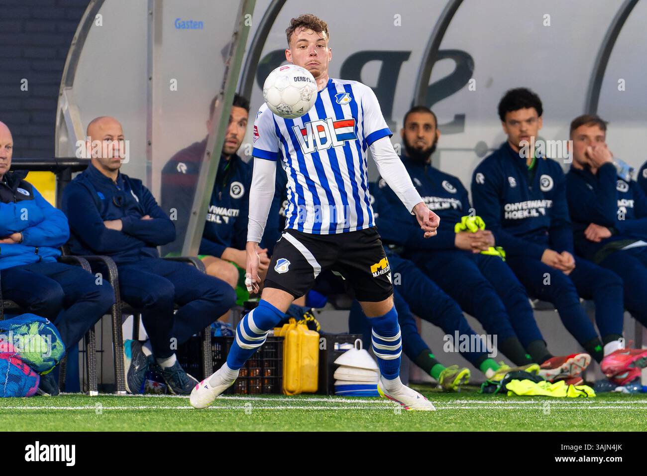 EINDHOVEN, NETHERLANDS - APRIL 11: Tibo Persyn of FC Eindhoven ...