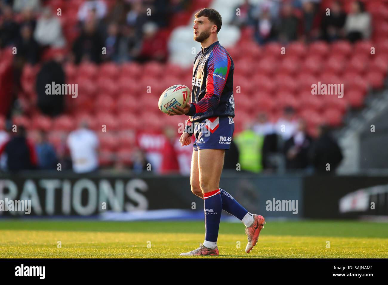 St Helens, UK. 11th Apr, 2025. Josh Rourke of Wakefield Trinity during ...