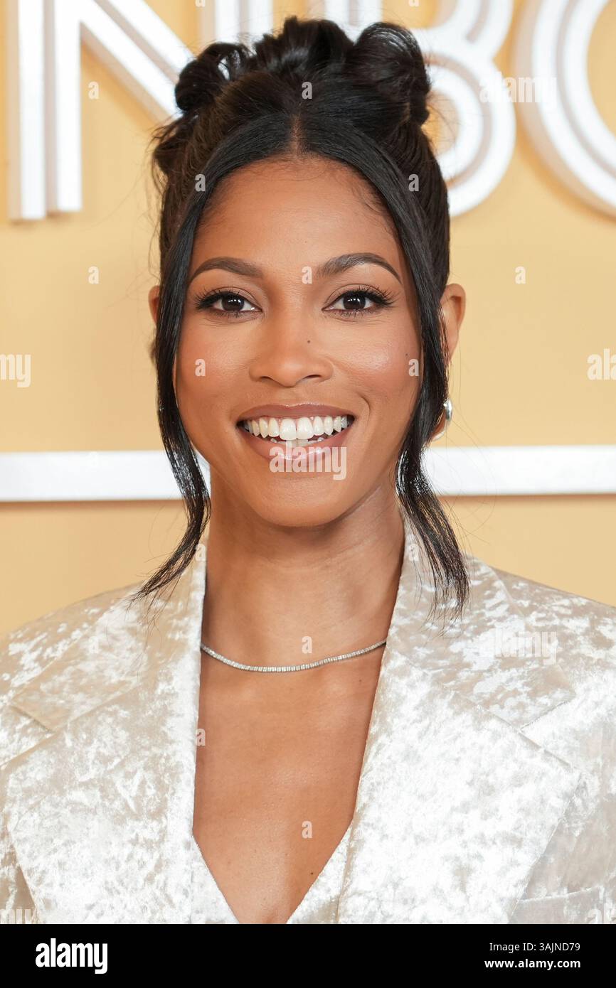 Lex Scott Davis arrives at the NBCU Emmy luncheon on Friday, April 11 ...