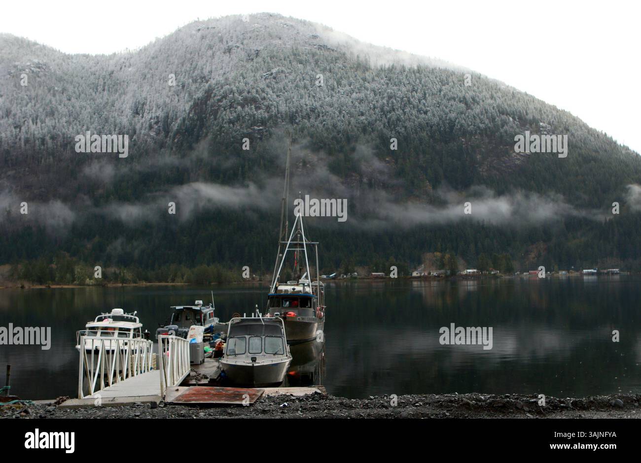 Zeballos, Canada. 03rd Apr, 2024. A dock in the village of Zeballos, B ...