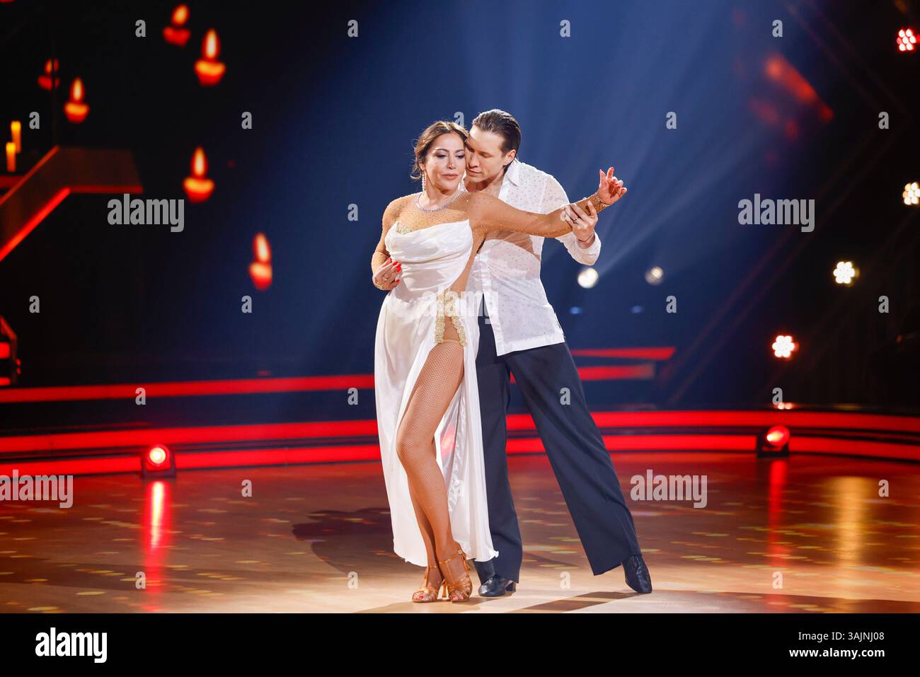 Cologne, Germany. 11th Apr, 2025. Simone Thomalla, actress, and Evgeny ...