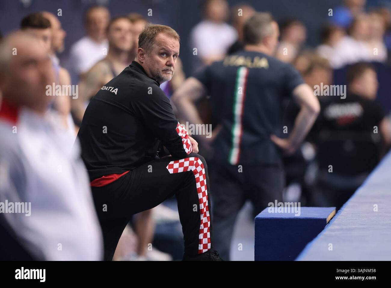 Vladimir Madjarevic, Aurel Benovic coach during DOBRO FIG Apparatus ...