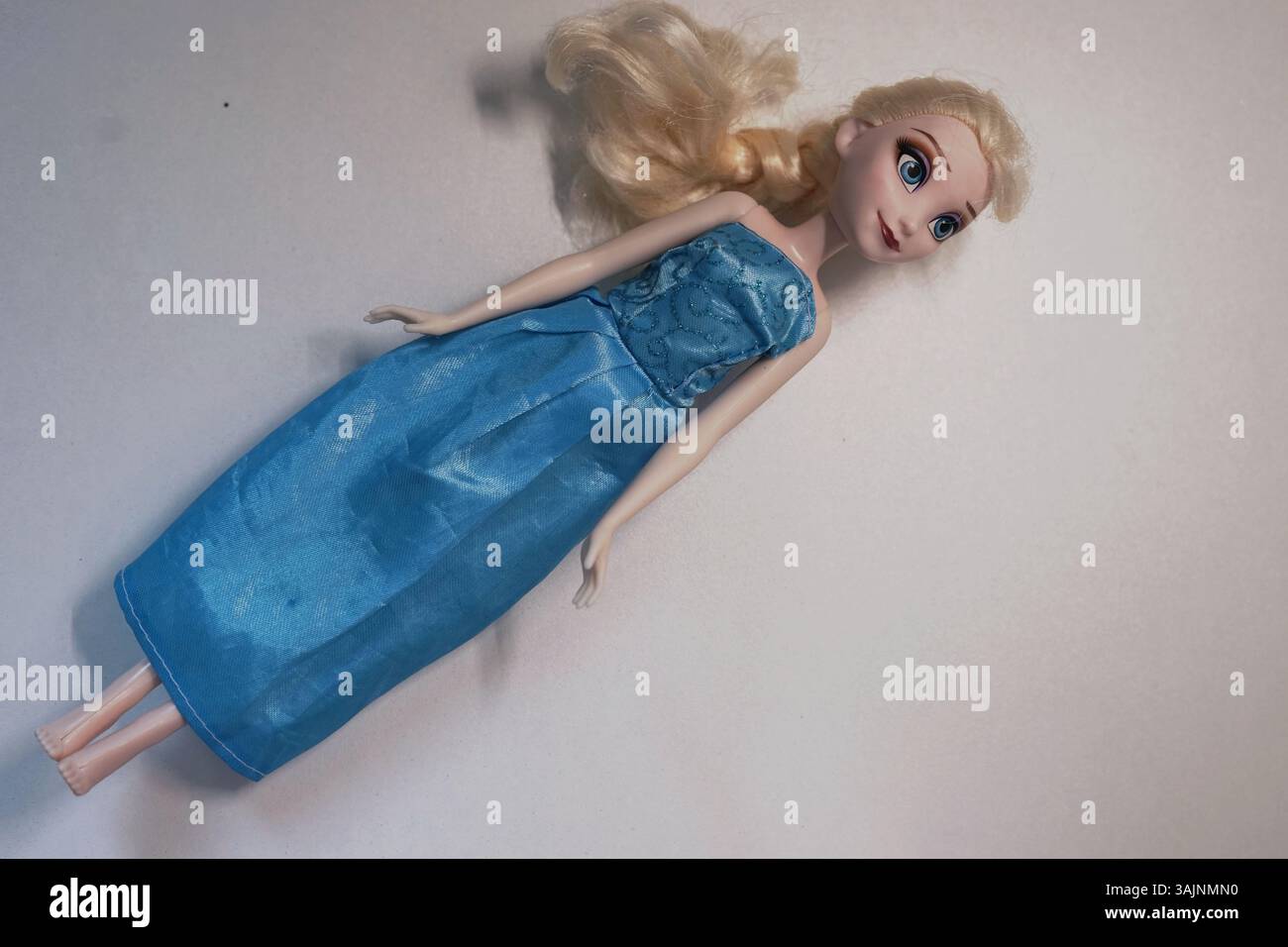 Gdansk, Poland - 04.04.2025 - Disney princess Elsa doll Frozen in blue ...