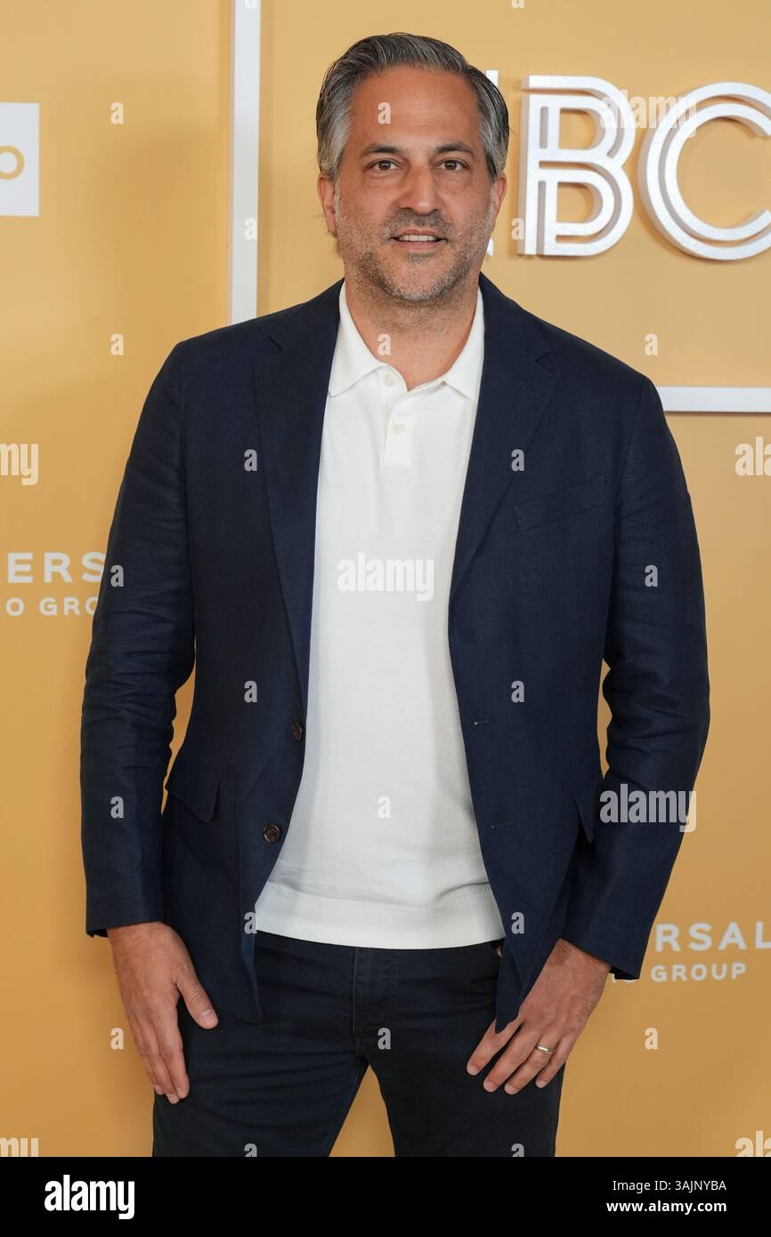 Eric Ledgin arrives at the NBCU Emmy luncheon on Friday, April 11, 2025 ...